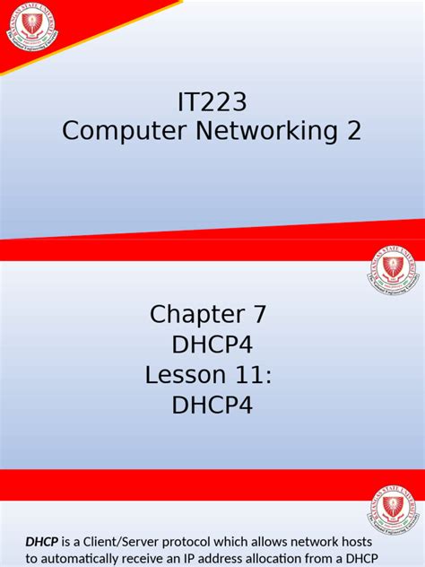 Lesson11 Dhcp4 Pdf Ip Address Data Transmission