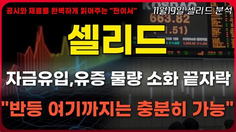 셀리드 주가전망 자금유입유상증자 물량 소화 끝자락반등 여기까지는 충분히 가능하다 Youtube