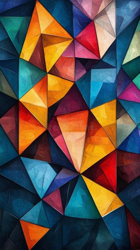 Abstract Geometric Design With Vibrant Colors And Angular Shapes