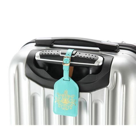 Badu Bg Печат на цветя Кожен куфар Етикет за багаж Етикет Чанта Висулка Дамска чанта Аксесоари