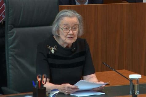 Top Judge Lady Hale Gives First Speech In Lords 20 Years After