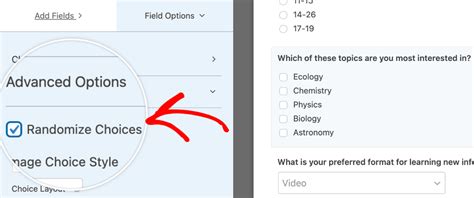 How To Randomize Checkbox And Multiple Choice Options