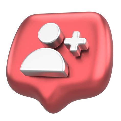 Premium Photo 3d Follow Button 3d Illustration