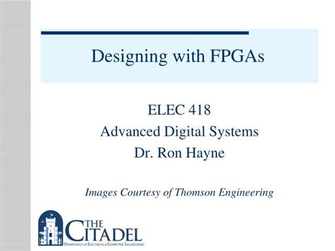 Ppt Designing With Fpgas Powerpoint Presentation Free Download Id