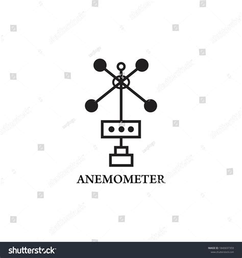 Anemometer Logo Vector Symbol Design Social Stock Vector Royalty Free