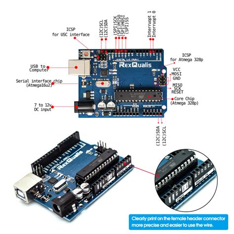 REXQualis Super Starter Kit Based On Arduino UNO R With Tutorial And Controller Board