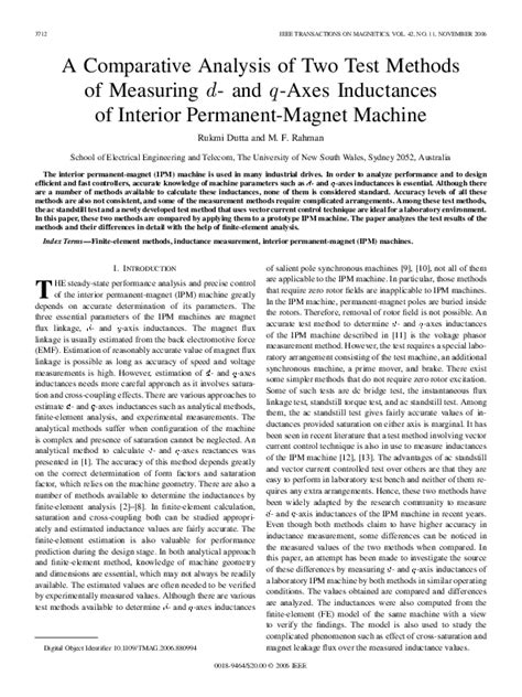 Pdf A Comparative Analysis Of Two Test Methods Of Measuringd Andq
