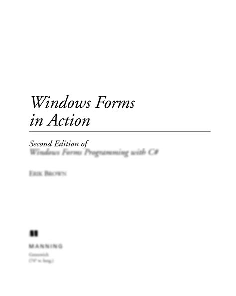 Solution Windows Forms In Action Second Edition Of Windows Forms