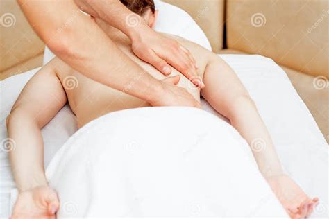 Back Massage On Back Of Woman Stock Image Image Of Health Healthy