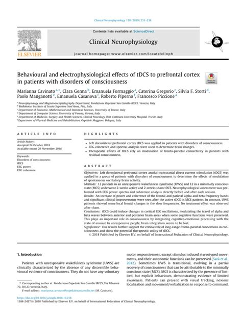 Behavioural And Electrophysiological Effects Of Tdcs To Prefrontal