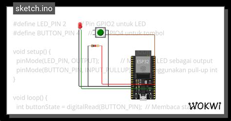 esp32 button led wokwi esp32 stm32 arduino simulator