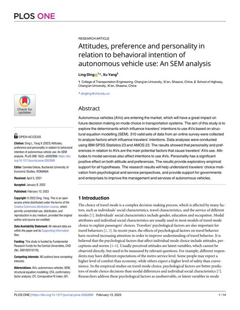 Pdf Attitudes Preference And Personality In Relation To Behavioral