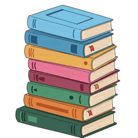 Colorful Stack Of Books Illustration Stock Illustration Illustration