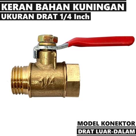 Keran Mini Ukuran Drat 1 4 Inch Bahan Full Kuningan Lazada Indonesia