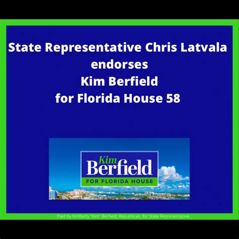State Representative Chris Latvala Endorses Kim Berfield On Vimeo