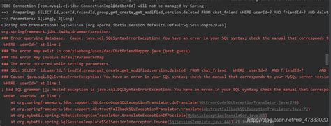 Caused By Javasqlsqlsyntaxerrorexceptioncaused By Javasql