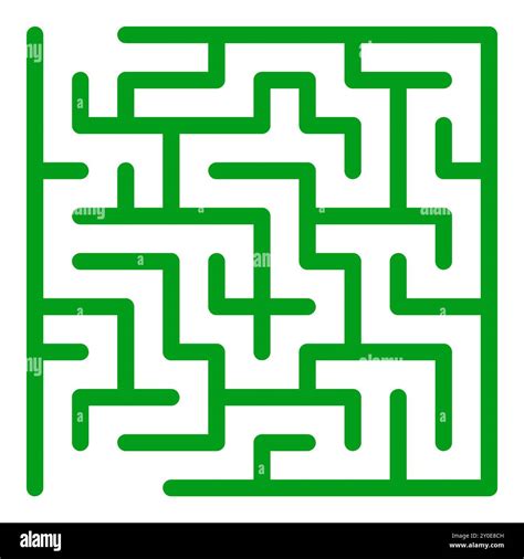 Maze Shape Design Element There Is One Entrance And Exit And One