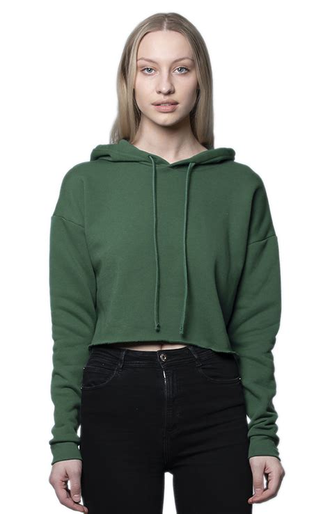 Womens Fashion Fleece Crop Hoodie Royal Wholesale