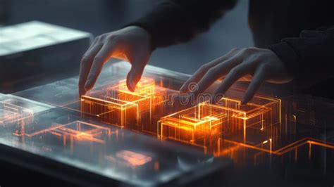 Innovative Modular System Components Glowing Enhancing User Experience