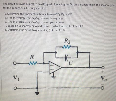 Solved The Circuit Below Is Subject To An AC Signal Chegg Com