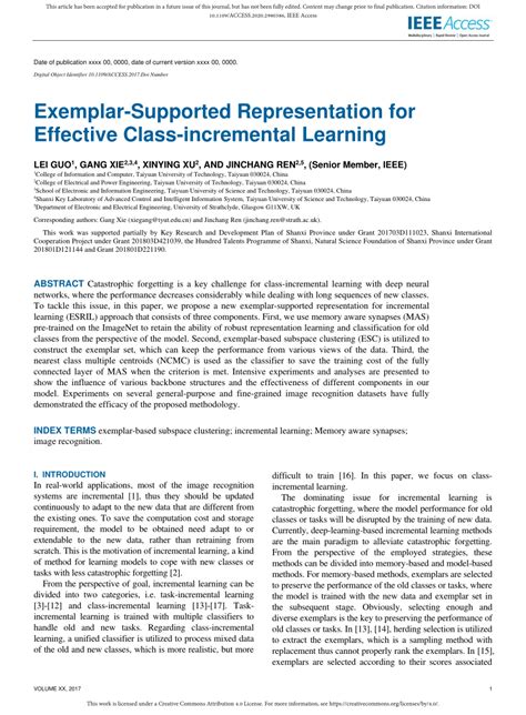 pdf exemplar supported representation for effective class incremental