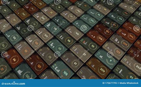 Colored Cells With Numbers In Computer Animation Stock Video Video