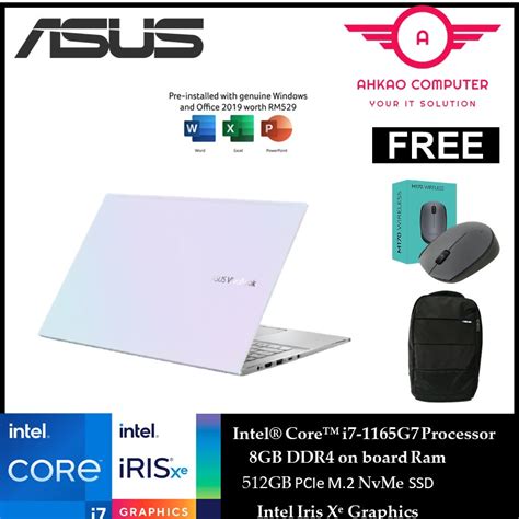 Asus Vivobook S S E Abn Ts Fhd Laptop Dreamy White I G Gb Gb Ssd