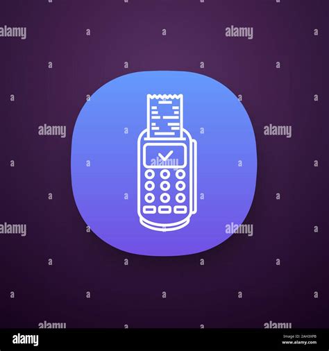 Payment Terminal Receipt App Icon Successful POS Terminal Transaction E Payment UI UX User
