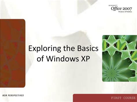 PPT Exploring The Basics Of Windows XP PowerPoint Presentation Free Download ID 7028683