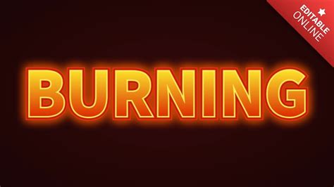 Burning | With Fire | Text Effect Generator