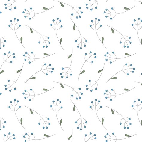 Premium Vector Simple Floral Seamless Pattern