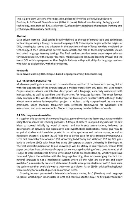 pdf data driven learning pedagogy and technology
