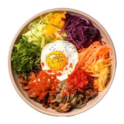 비빔밥 한그릇 비빔밥 한국어 음식 Png 일러스트 및 Psd 이미지 무료 다운로드 Pngtree