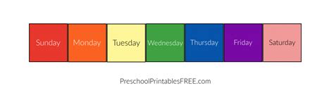 Days Of The Week Printables Free Free Preschool Printables