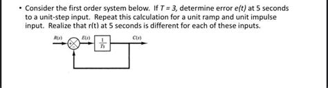 solved consider the first order system below if t 3