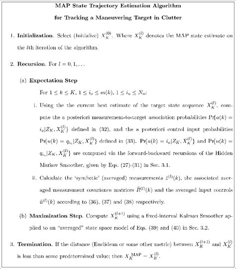Figure 1 From A Bayesian Em Algorithm For Optimal Tracking Of A