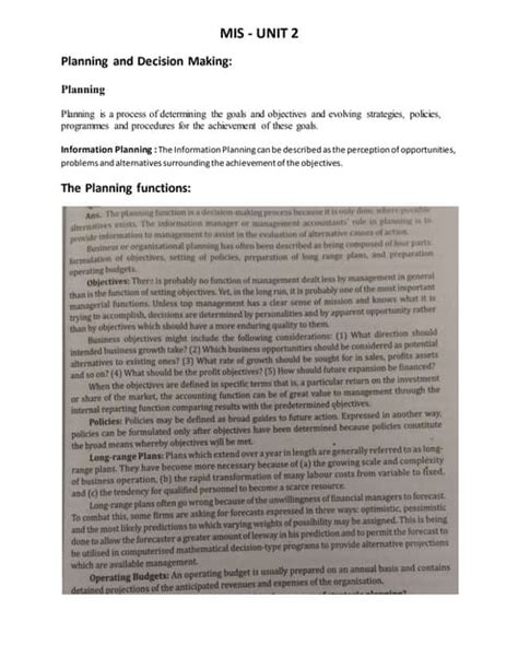 Mis Notes Unit 2 Bba Bca Pdf