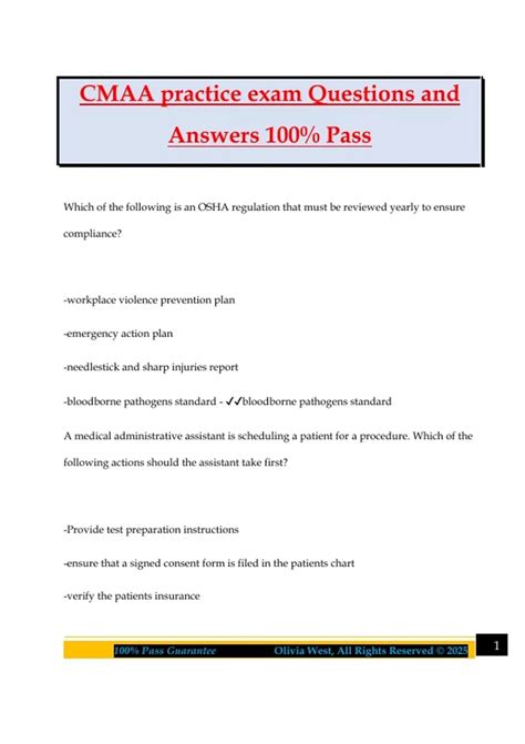 Cmaa Practice Exam Questions And Answers 100 Pass Cmaa Stuvia Us