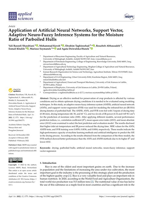 pdf application of artificial neural networks support vector