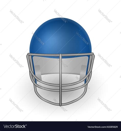 Football Helmet Front Royalty Free Vector Image