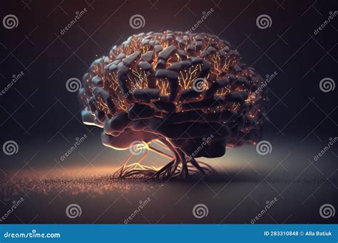 Close Up of Human Brain Showing Neurons Firing and Neural Extensions, Limbic System Mammillary ...