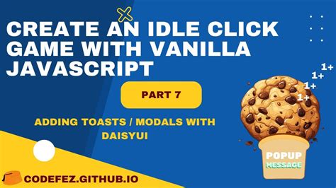 Cookie Clicker Game Vanilla Jscourse Part 7 Adding Toastsmodals
