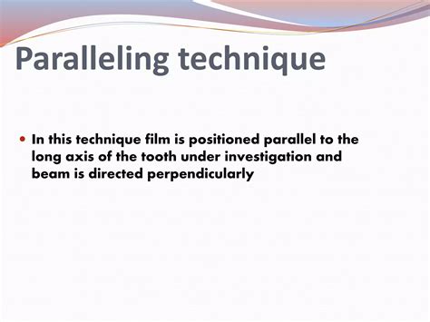 Parallel Angle Technique Vs Bisecting Angle Technique Pptx Dental Health Diseases And
