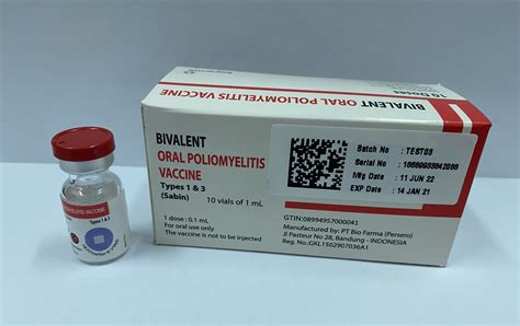 Bivalent Oral Poliomyelitis Vaccine Type 1and3 Bopv 1and3 Who Prequalification Of Medical
