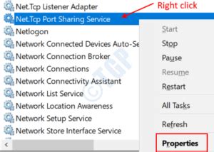 Fix NET TCP Port Sharing Service Failed To Start Error In Windows