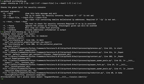 AttributeError Can T Pickle Local Object When Checking IP With Ip