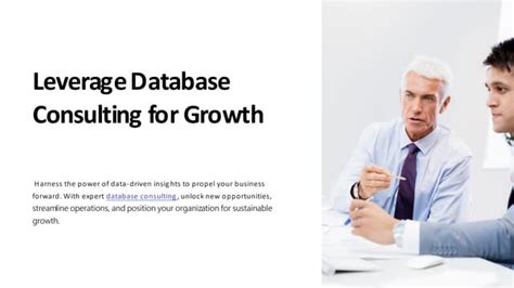 Leverage Database Consulting For Growth Pdf