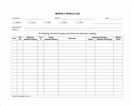 10 Vehicle Log Book Template Excel Excel Templates Excel Templates
