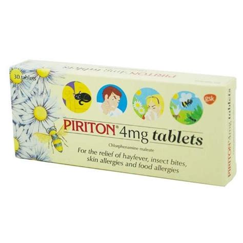 Piriton 4mg Tablets 30 Pack Fast Allergy And Hayfever Relief Healthwise