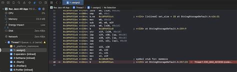 Arcore Xcode Error Thread 1 Excbadaccess Code1 Address0x0